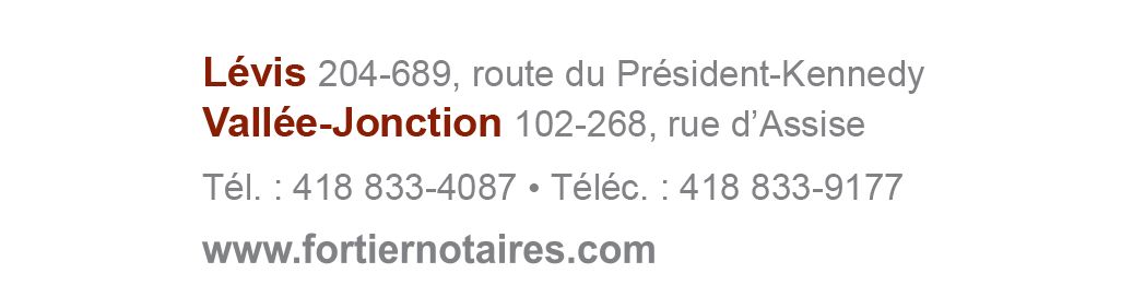 Maître Chantal Fortier, Notaire